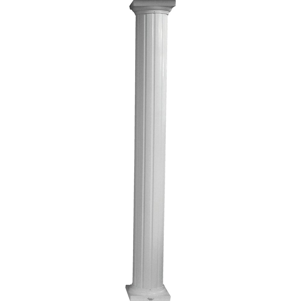 Crown Column RD0808WHT Crown Column Round Fluted Aluminum Column ... Crown Column RD0808WHT Crown Column Round Fluted Aluminum Column ...